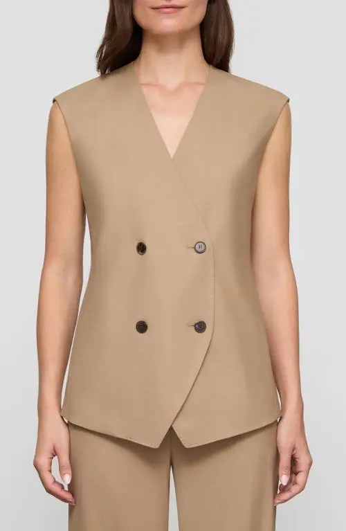 Lafayette 148 New York Tropical Wool Blend Double-breasted Vest