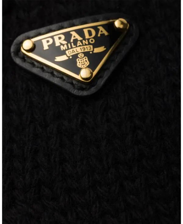 Prada Wool Knitted Gloves - Black