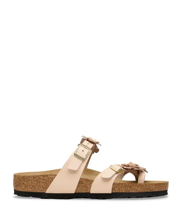 BIRKENSTOCK Mayari Flowers Leather Sandals - Light Rose