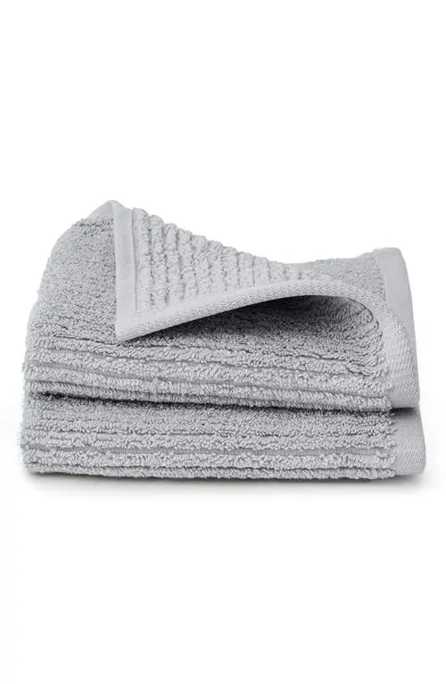 BOLL & BRANCH Set Of 2 Ribbed Organic Cotton Washcloths - Shore