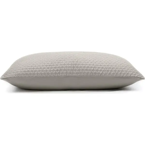 BOLL & BRANCH Signature Texture Stitch Organic Cotton Pillow Sham - Pewter