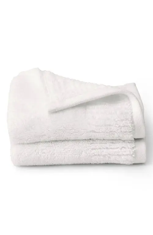 BOLL & BRANCH Set Of 2 Ultraplush Organic Cotton Washcloths - Natural White