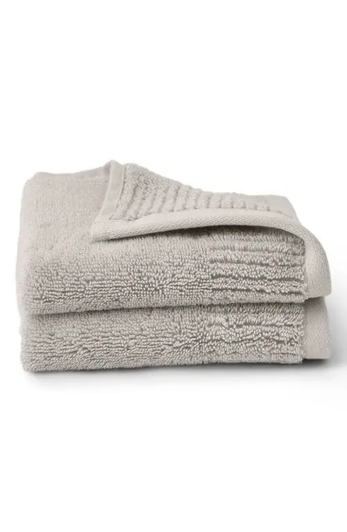 BOLL & BRANCH Set Of 2 Ultraplush Organic Cotton Washcloths - Pewter