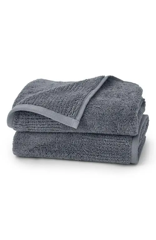 BOLL & BRANCH Set Of 2 Ultraplush Organic Cotton Hand Towels - Mineral