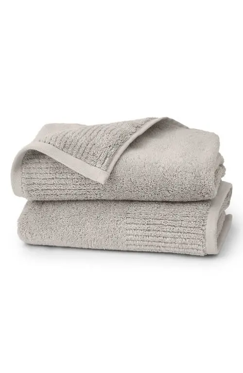 BOLL & BRANCH Set Of 2 Ultraplush Organic Cotton Hand Towels - Pewter