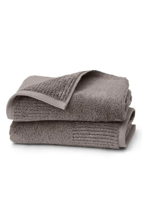 BOLL & BRANCH Set Of 2 Ultraplush Organic Cotton Hand Towels - Stone