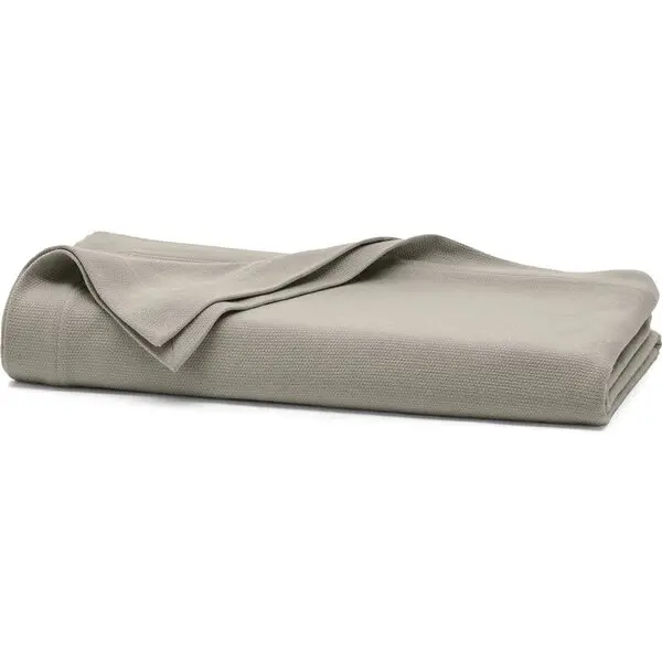 BOLL & BRANCH Essential Organic Cotton Bed Blanket - Pewter