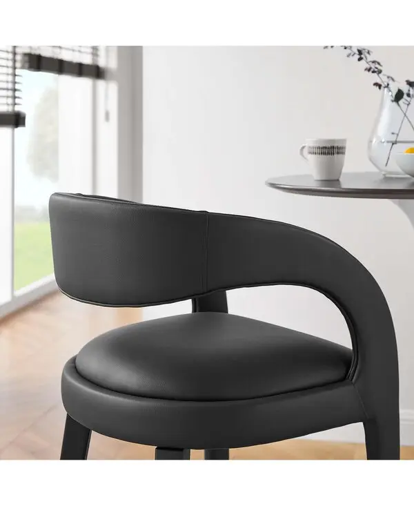 MODWAY Pinnacle Faux Leather Bar Stool, Set Of 2