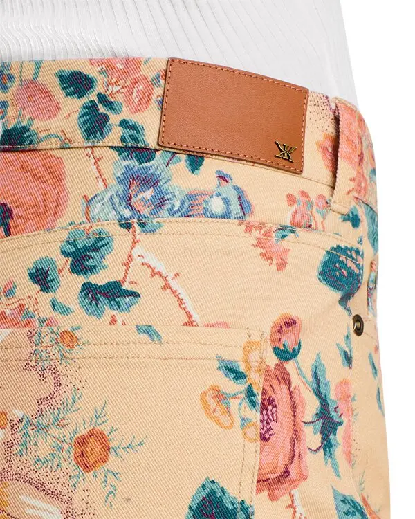Kobi Halperin Anne" Floral Print Wide Leg Cropped Pants - Chai Multi