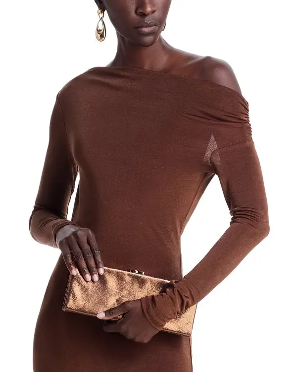 Aqua Long Frame Clutch