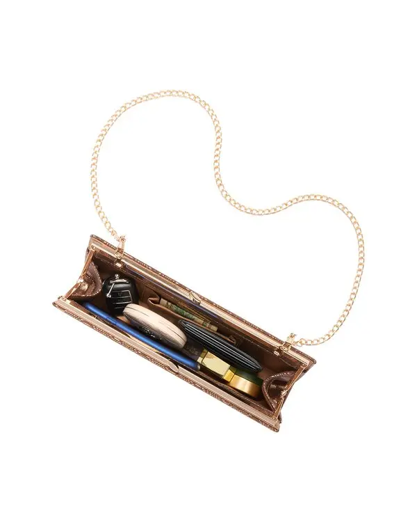 Aqua Long Frame Clutch