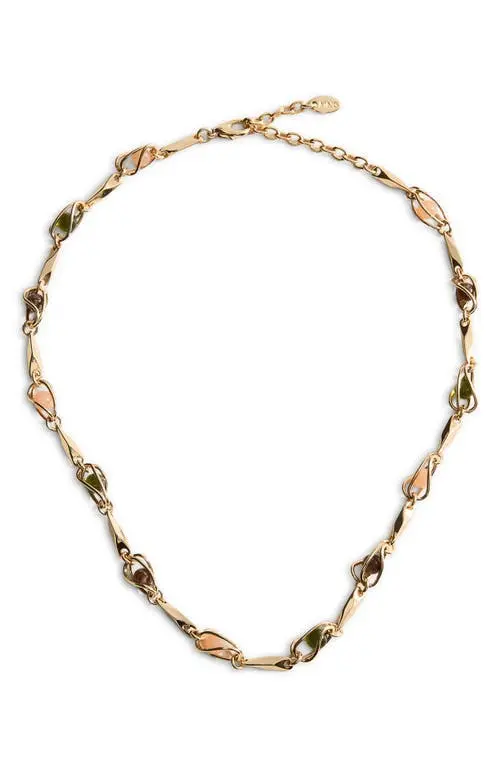 Mango Mixed Beads Necklace - Gold
