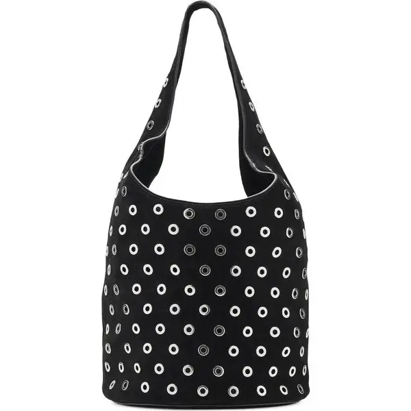Mango Grommet Leather Bucket Bag