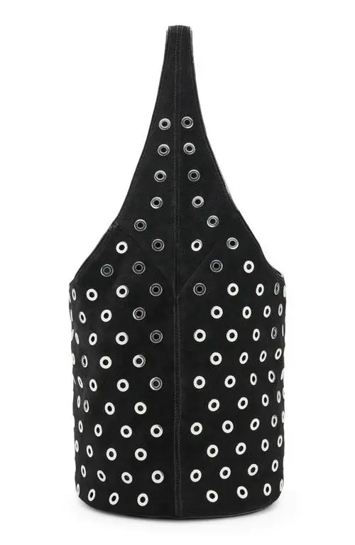 Mango Grommet Leather Bucket Bag