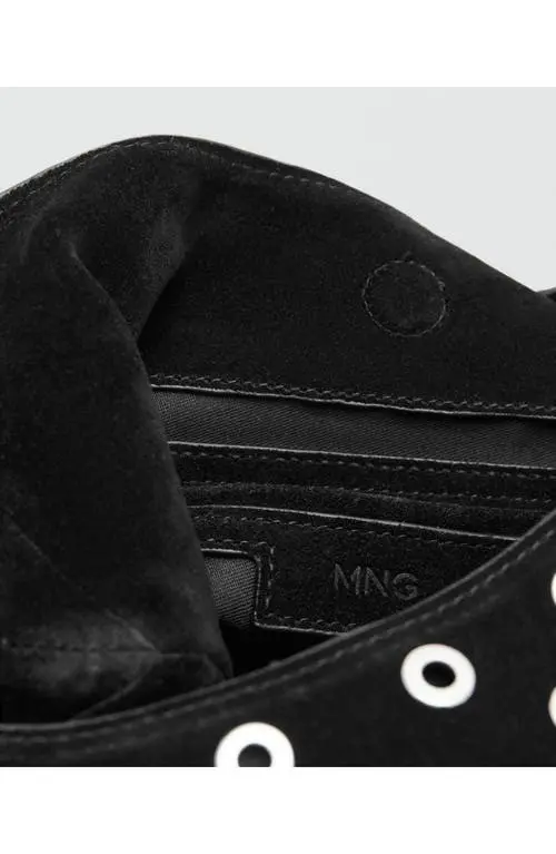 Mango Grommet Leather Bucket Bag