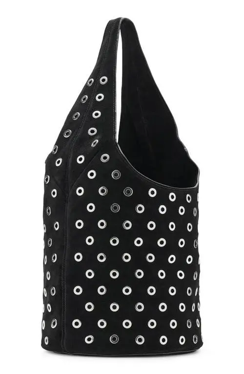 Mango Grommet Leather Bucket Bag