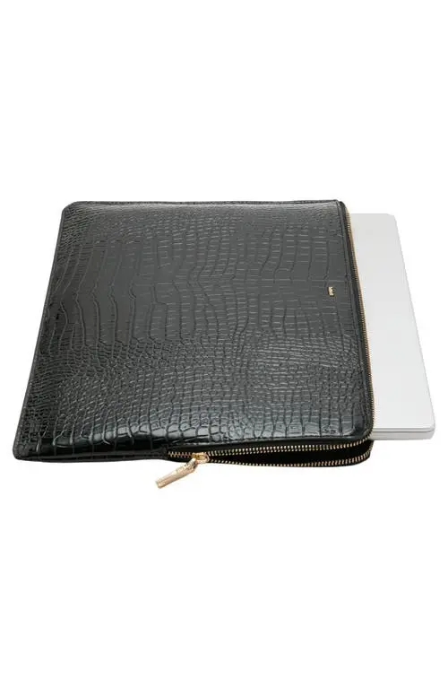 Mango Croc Embossed Laptop Case