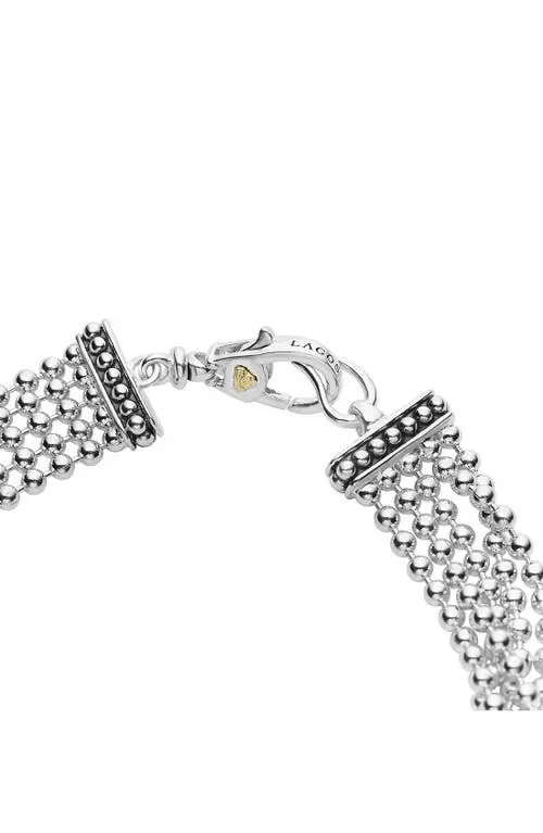 Lagos Caviar Icon Multistrand Charm Bracelet - Silver/gold