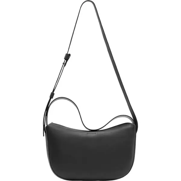 ECOTORIE Peggy Leather Shoulder Bag - Black