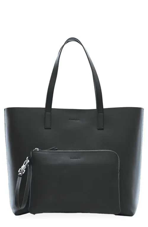 ECOTORIE Agatha Leather Tote - Black