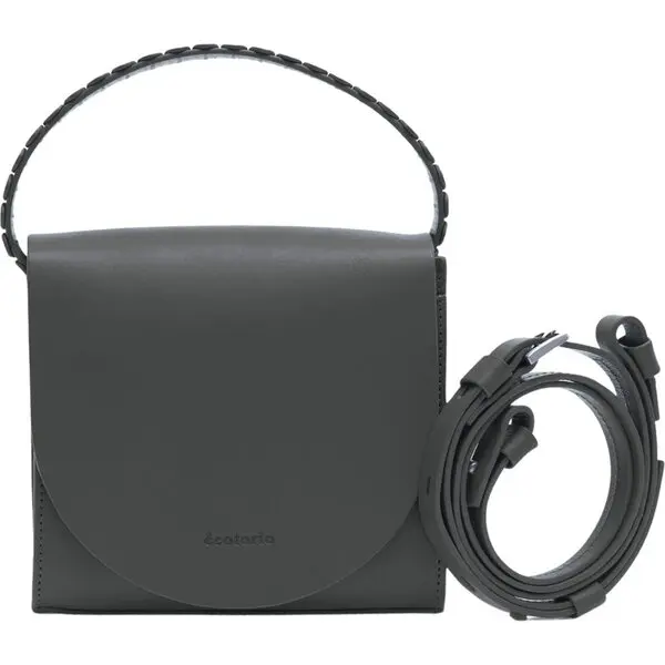 ECOTORIE Margaux Leather Crossbody Bag - Black