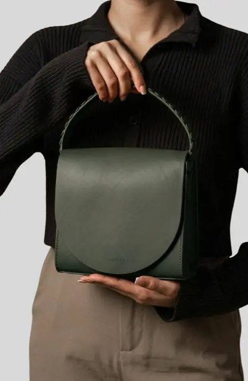 Écotorie Margaux Leather Crossbody Bag - Dark Moss