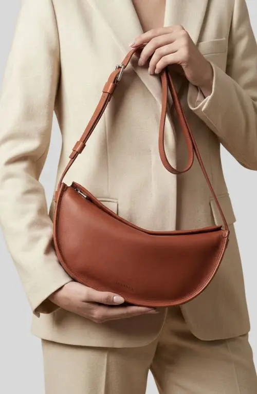ECOTORIE Dora Leather Crossbody Bag - Cognac