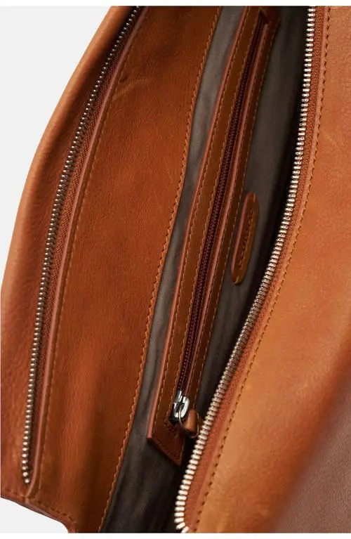 ECOTORIE Dora Leather Crossbody Bag - Cognac
