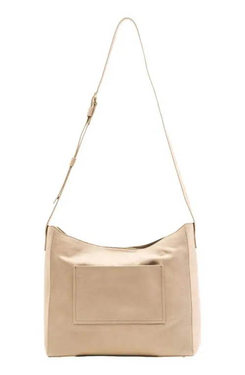 ECOTORIE Brigitte Leather Crossbody Bag - Oatmeal