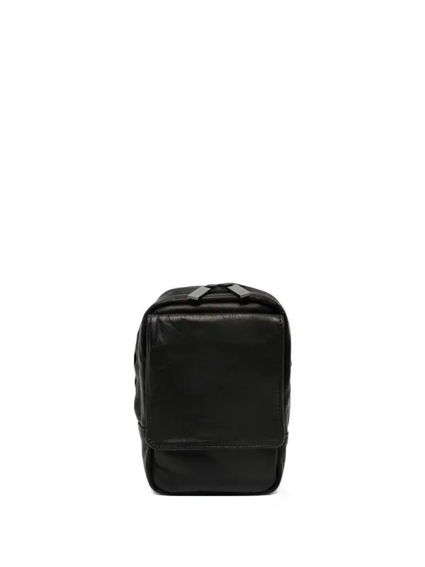 Yohji Yamamoto Scratch Leather Messenger Bag - Red