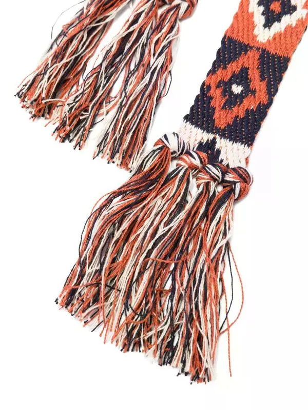PIERRE-LOUIS MASCIA Patterned Belt With Tassel Detail