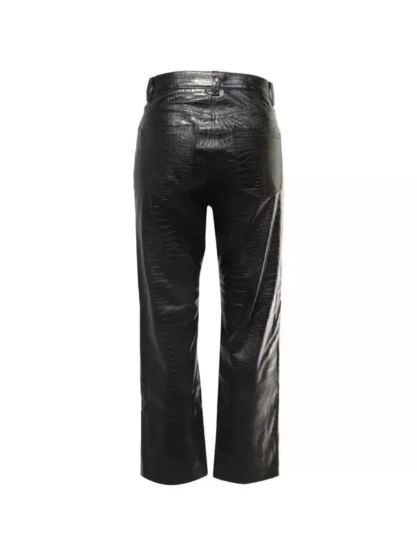 BOSS Croc-embossed Straight-leg Trousers