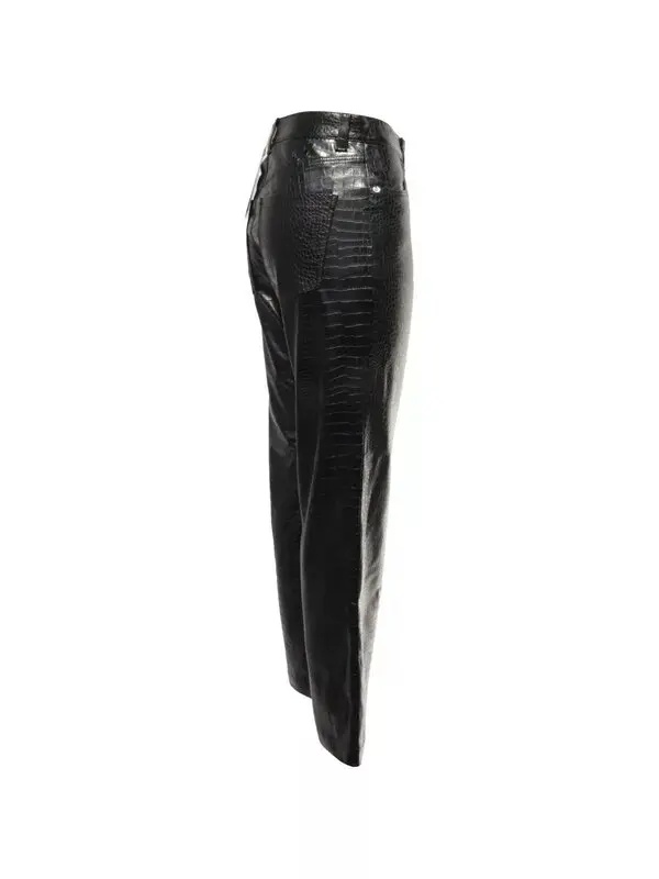 BOSS Croc-embossed Straight-leg Trousers