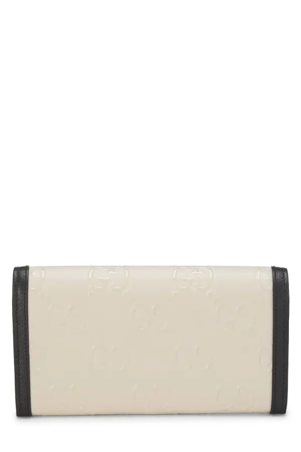 Gucci Embossed Ssima Wallet - White
