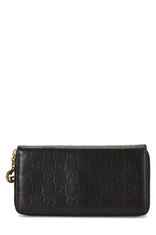Gucci Ssima Zip Around Wallet - Brown