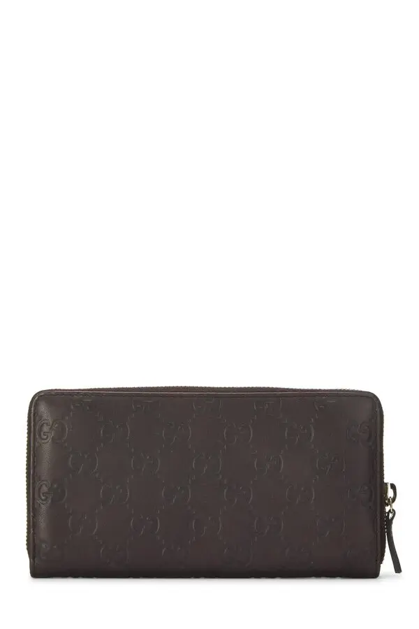 Gucci Ssima Zip Around Wallet - Brown