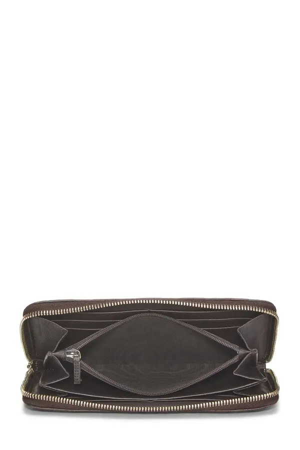 Gucci Ssima Zip Around Wallet - Brown