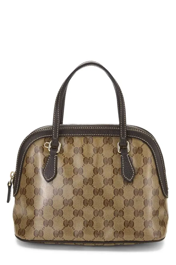 Gucci Gg Crystal Dome Handbag - Brown