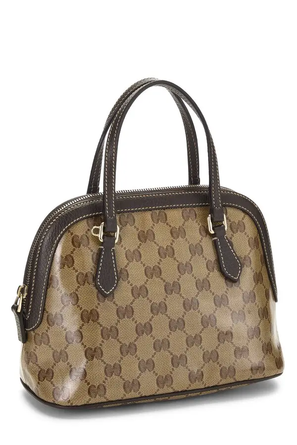 Gucci Gg Crystal Dome Handbag - Brown