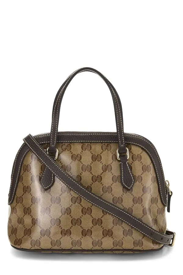 Gucci Gg Crystal Dome Handbag - Brown