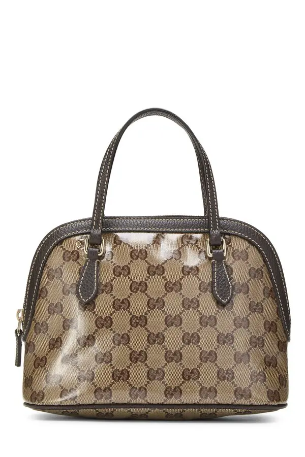 Gucci Gg Crystal Dome Handbag - Brown