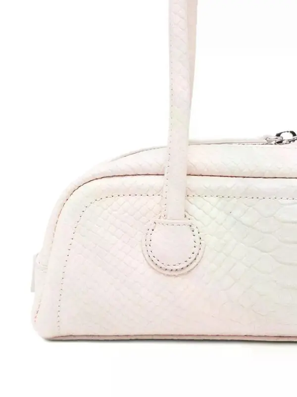 MARGESHERWOOD Snakeskin-embossed Shoulder Bag - Pink