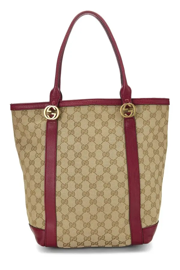 Gucci Gg Interlocking Vertical Tote - Red