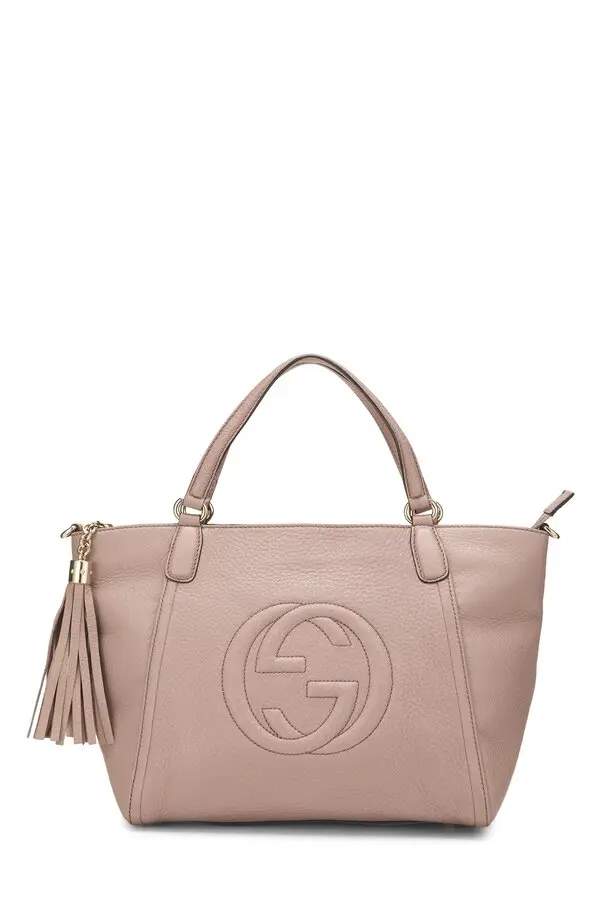 Gucci Leather Soho Top Handle Bag - Pink