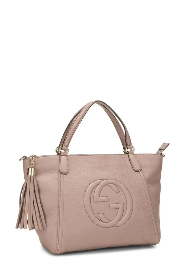 Gucci Leather Soho Top Handle Bag - Pink