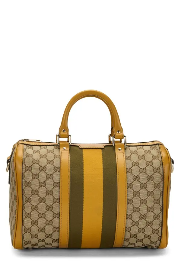 Gucci Original Gg Vintage Web Boston - Yellow