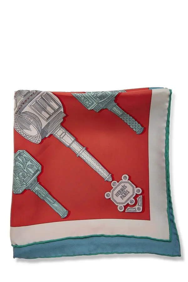 Hermès Multicolor 'merveilleuses Lanternes' Silk Scarf 90