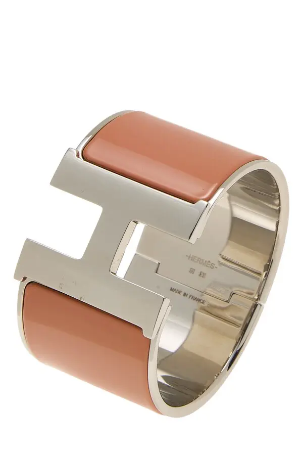 Hermès Enamel Clic-clac 'h' Bracelet - Pink