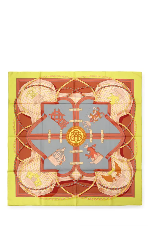Hermès Multicolor 'grande Tenue' Silk Scarf 90
