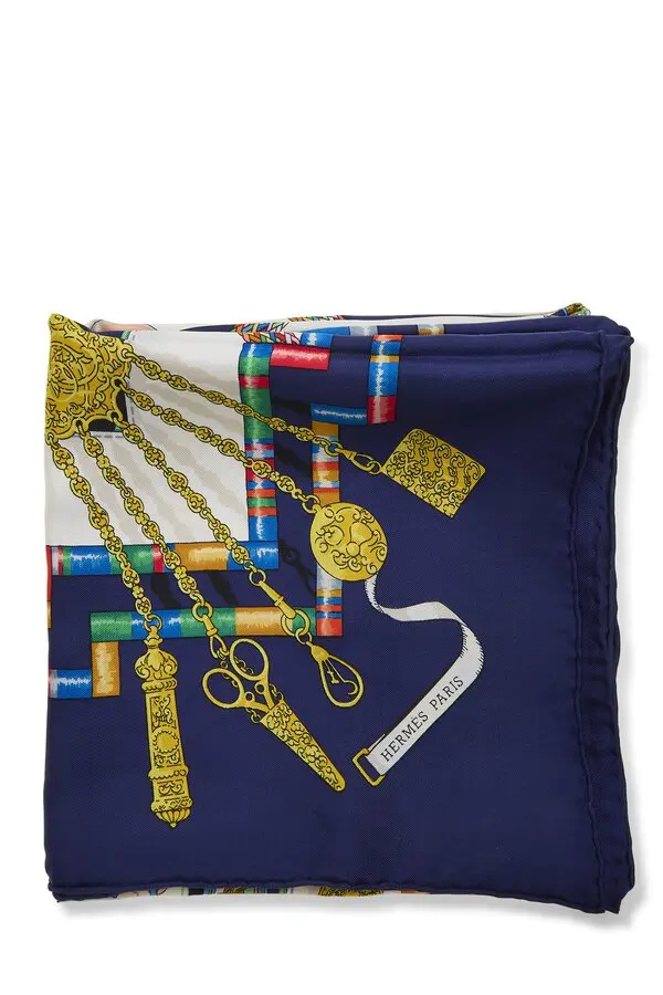 Hermès Multicolor 'petite Main' Silk Scarf 90